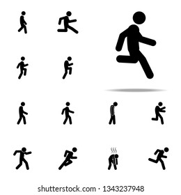 Stick Figure Runner Sprinter Sequence Icon Stock Vector (Royalty Free ...