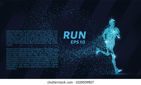 Run Out Particles Runner Consists Dots Stock Vector (Royalty Free ...