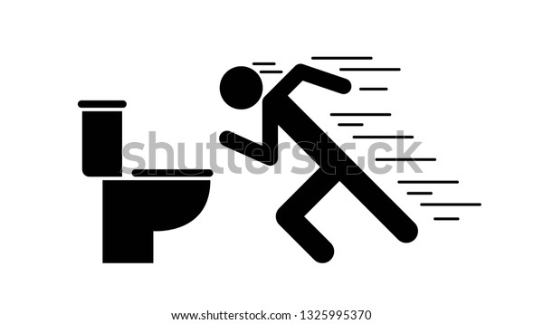 Run Toilet Symbol Vector Logo Design Stock Vector (Royalty Free) 1325995370