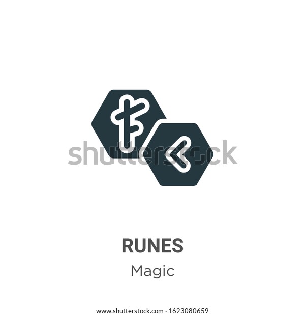 Runes Glyph Icon Vector On White Stock Vector (Royalty Free) 1623080659 ...