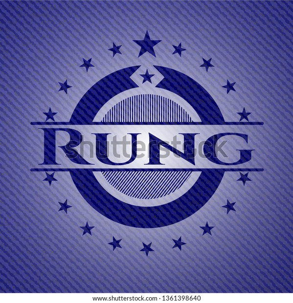 Rung Emblem Denim High Quality Background Stock Vector (Royalty Free ...