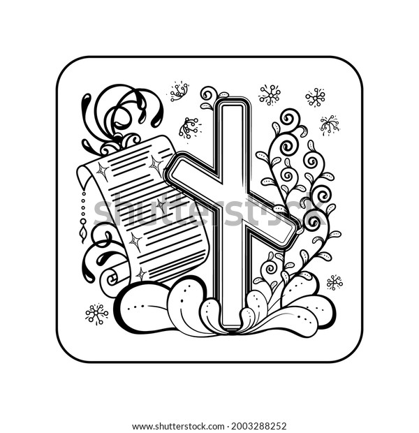 Vektor Stok Runic Tattoo Depicting Symbol Overcoming Obstacles (Tanpa ...