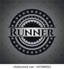 Runner Black Emblem Vector Illustration Detailed Stock Vector (Royalty ...
