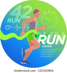 Runner Design Presentation1 Round Banner Cover Stock Vector (Royalty ...