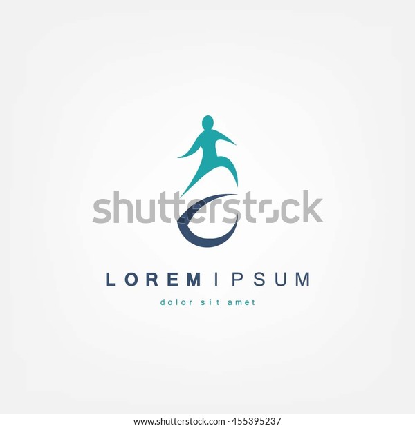 Runner Logo Stylized Athlete Figure Vector Stock Vector (Royalty Free ...