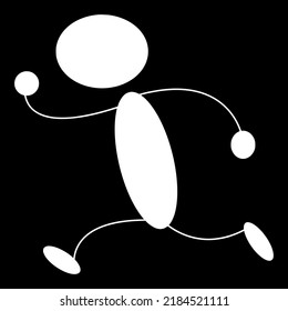 Runner Stick Figure Stickman Vector Stock Vector (Royalty Free ...