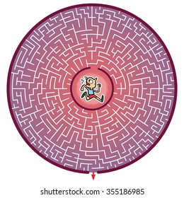 Roman Soldiers Round Maze Game Help Stock Vector (Royalty Free) 355187033