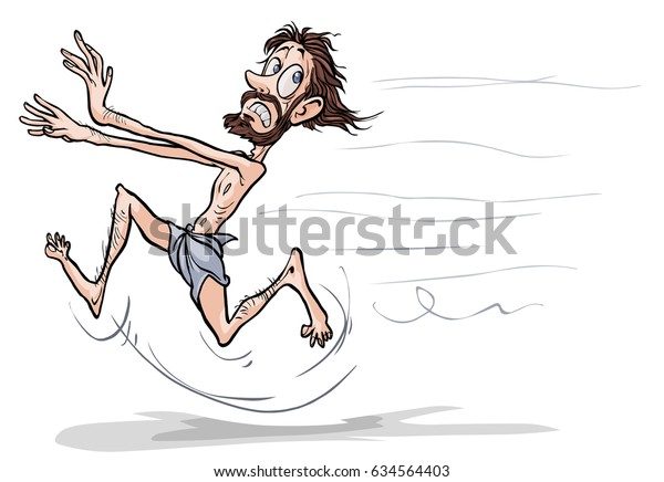 Running Biblical Cartoon Character Stock Vector (Royalty Free ...