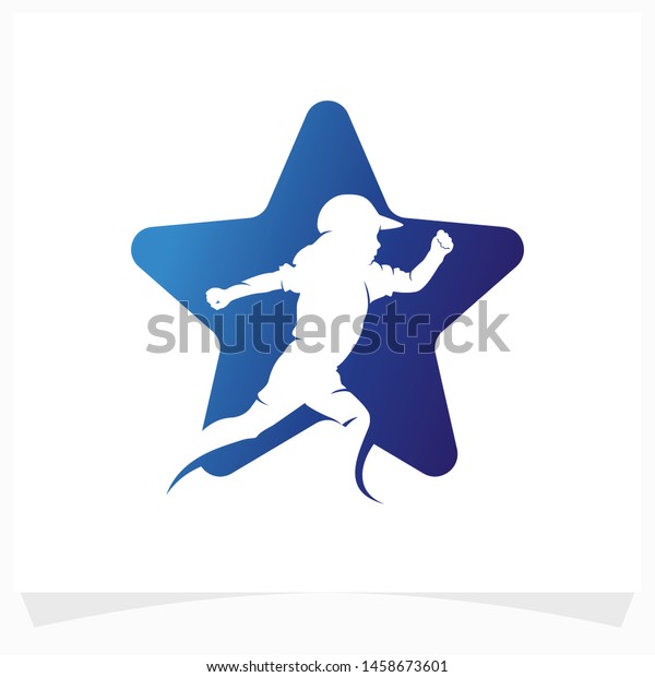 Running Boy Logo Design Template Stock Vector (Royalty Free) 1458673601 ...