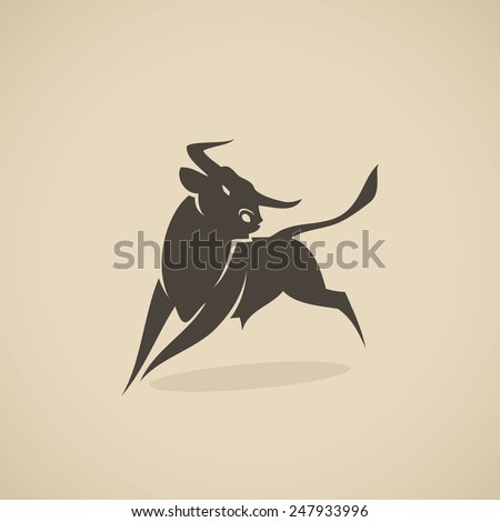 Running Bull Vector Illustration Stock Vector (Royalty Free) 247933996 ...