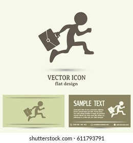 Running Business Man Stock Vector (Royalty Free) 611793791 | Shutterstock
