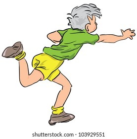 Running Child Outstretched Hand Vector Illustration Stock Vector ...