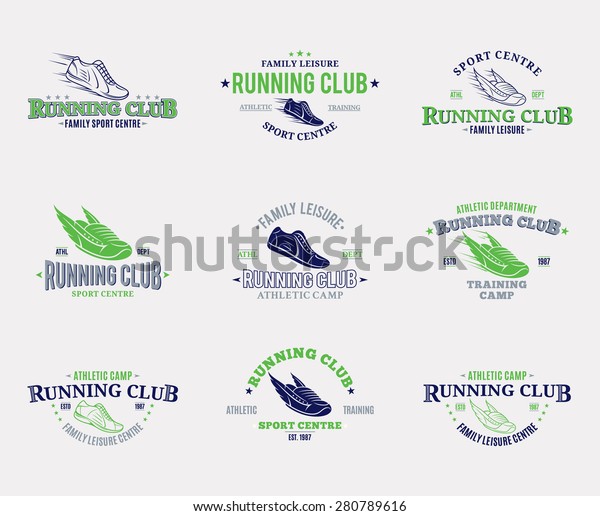 Running Club Logo Stock Vector (Royalty Free) 280789616