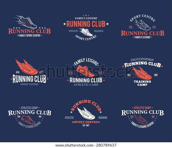 Running Club Logo Stock Vector (Royalty Free) 280789637