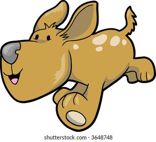 Running Dog Vector Illustration Stock Vector (Royalty Free) 3648748 ...