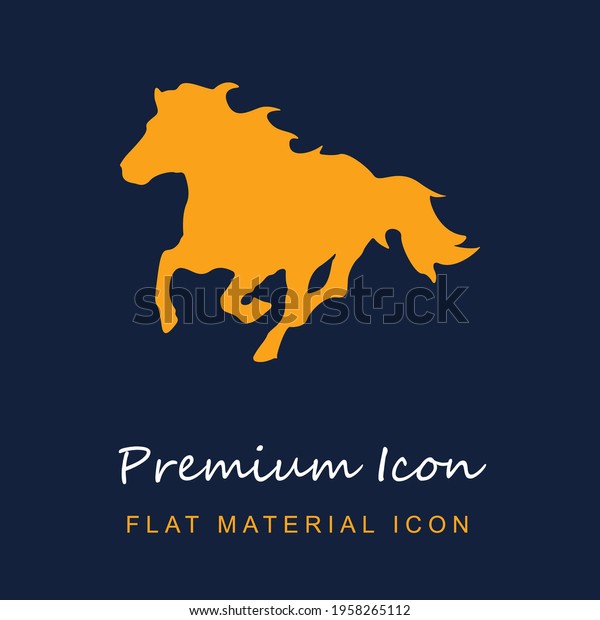 Running Horse Facing Left Direction Silhouette Stock Vector (Royalty ...