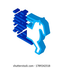 Running Horse Icon Vector Isometric Running Stock Vector (Royalty Free ...
