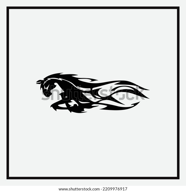 Running Horse Speed Logo Vector Art Stock Vector (Royalty Free ...