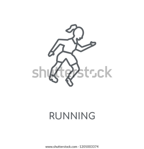 Running Linear Icon Running Concept Stroke Stock Vector (Royalty Free ...