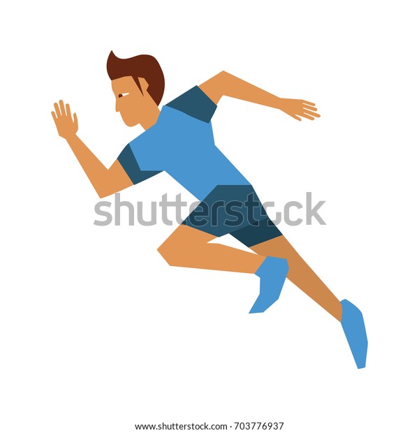 Running Man Avatar Icon Image: vector de stock (libre de regalías ...