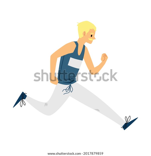 Running Man Cartoon Character Member Race Stock Vector (Royalty Free ...