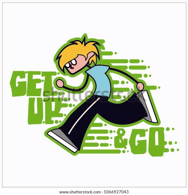 Running Man Cartoon Style Stock Vector (Royalty Free) 1066927043 ...