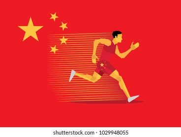Running Man Chinese Stock Vector (Royalty Free) 1029948055 | Shutterstock
