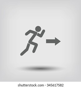 Running Man Outline Icon Stock Vector (Royalty Free) 468352619
