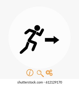 Running Man Outline Icon Stock Vector (Royalty Free) 468352619