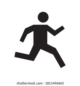Running Man Icon Logo Template Suitable Stock Vector (Royalty Free ...