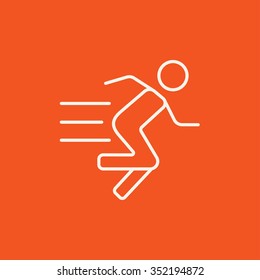 Running Man Icon Thin Line Web Stock Vector (Royalty Free) 282633704 ...