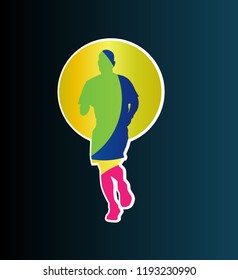 Running Man Logo Icon Has Mean 스톡 벡터(로열티 프리) 1193230990 | Shutterstock