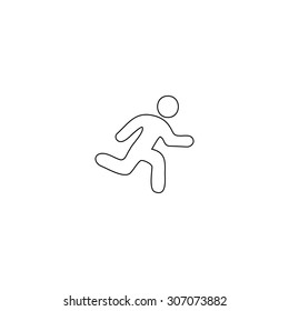 Running Man Outline Black Simple Vector Stock Vector (Royalty Free ...