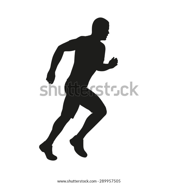 Running Man Silhouette Stock Vector (Royalty Free) 289957505