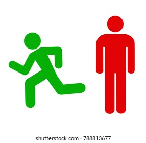 인간 아이콘, 녹색 남자 걸림 그리고 스톡 벡터(로열티 프리) 378008200 | Shutterstock