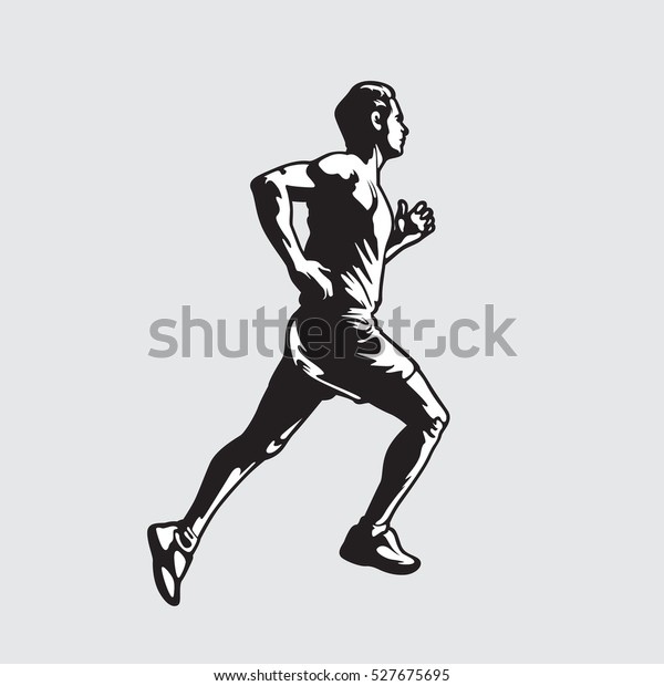 Running Man Vector Illustration Stock Vector (Royalty Free) 527675695 ...