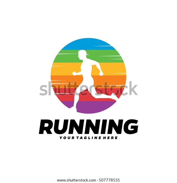 Running Marathon Logo Design Template Stock Vector (Royalty Free) 507778531