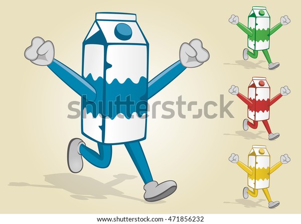 Running Milk Carton Two Hands Stock Vector (Royalty Free) 471856232