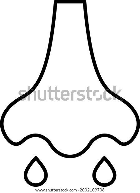 Running Nose Icon Vector Image Can Stock Vector (Royalty Free ...