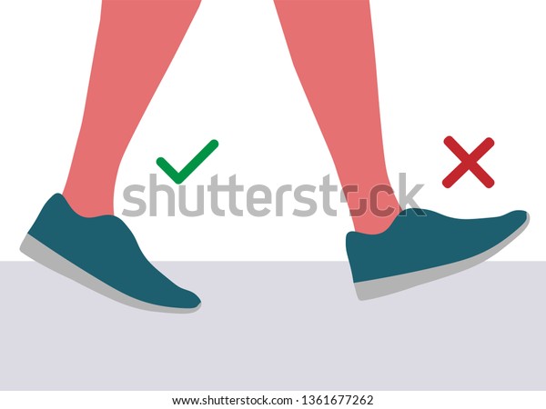 Running On Foot On Heel Vector Stock Vector (Royalty Free) 1361677262 ...