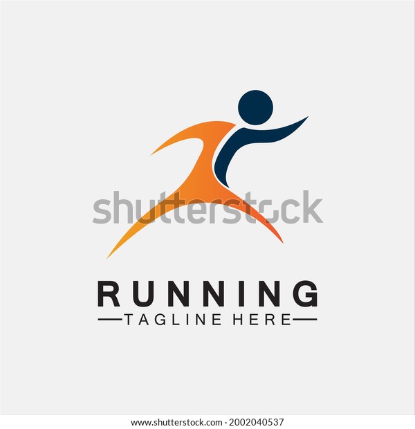Running People Logo Symbol Vector Illustration Stock Vector (Royalty ...