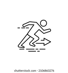 Running People Motion Simple Symbol Run Stock Vector (Royalty Free ...