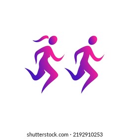Running Person Icon Vector Stock Illustration Stock Vector (Royalty ...
