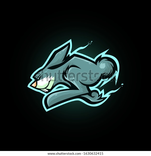 Running Rabbit Gaming Mascot Bunny Vector Stock Vector (Royalty Free ...