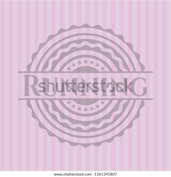 Running Realistic Pink Emblem Stock Vector (Royalty Free) 1361345807 ...