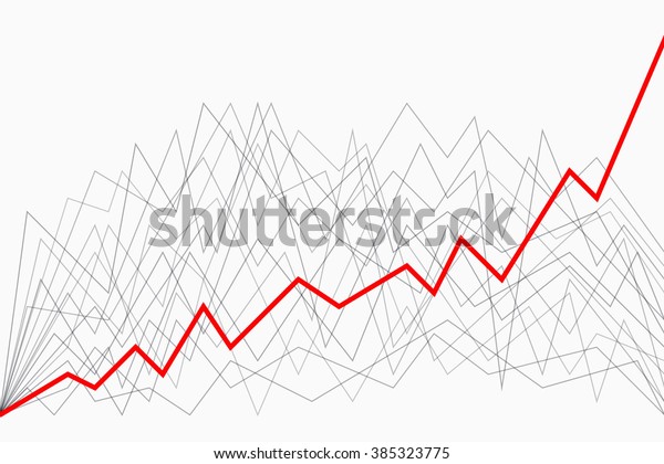 Running Red Line Indicator Success Achievements Stock Vector (Royalty ...