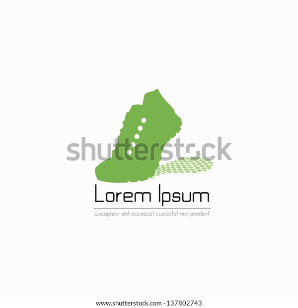 Running Shoes Label Vector Illustration Stock Vector (Royalty Free ...