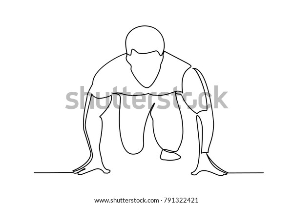 Running Start Athlete Start Business Vector Stock Vector (Royalty Free ...