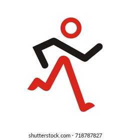 Running Stick Figure Logo Design Template Stock Vector (Royalty Free ...