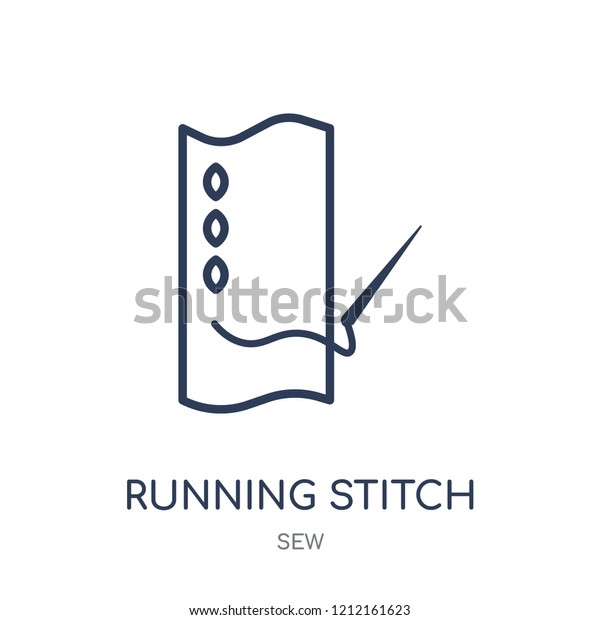 Running Stitch Icon Running Stitch Linear Stock Vector (Royalty Free ...
